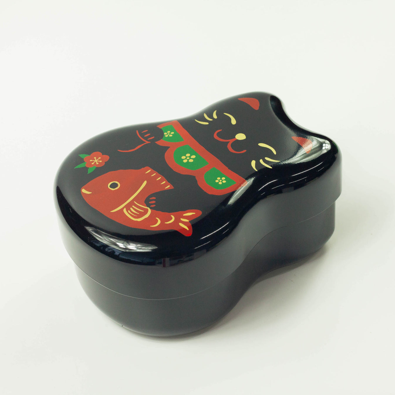 Maruko Cat Two Tier Bento Box | Black – Bento&co