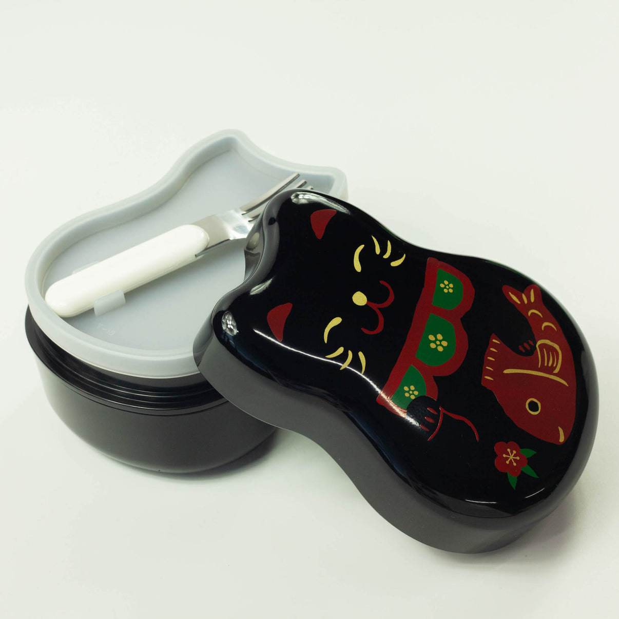 Maruko Cat Two Tier Bento Box | Black – Bento&co