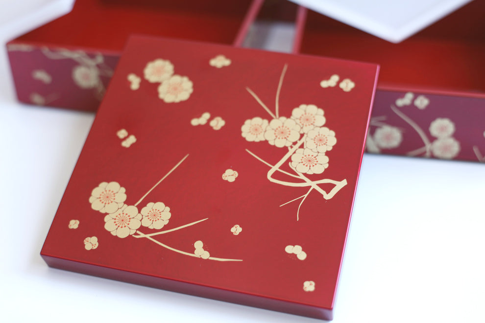 Plum Blossom Bento Box | Red (15cm) – Bento&co